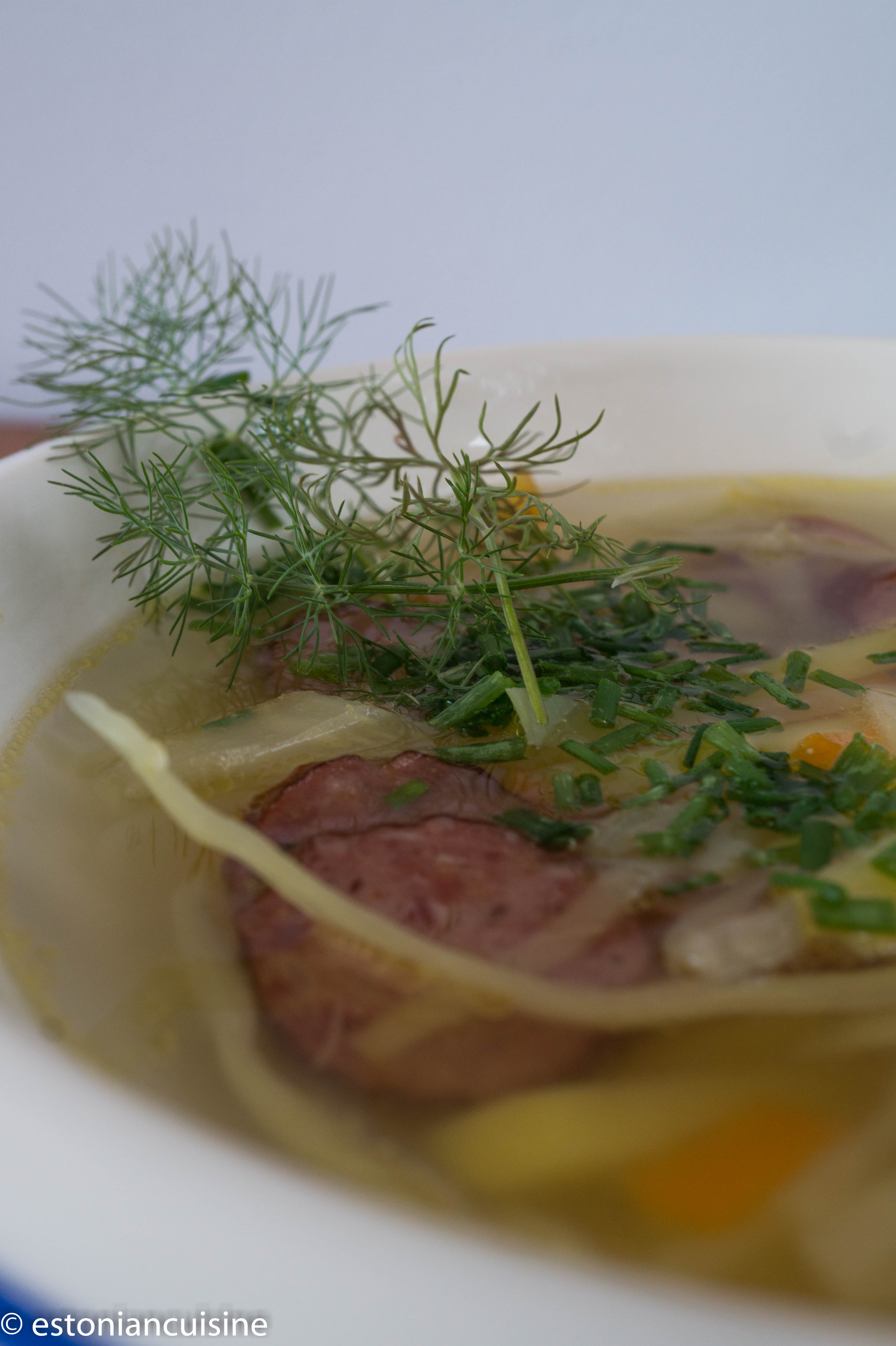 Cabbage Soup. Värskekapsasupp – Estonian Cuisine. Eesti Toit.