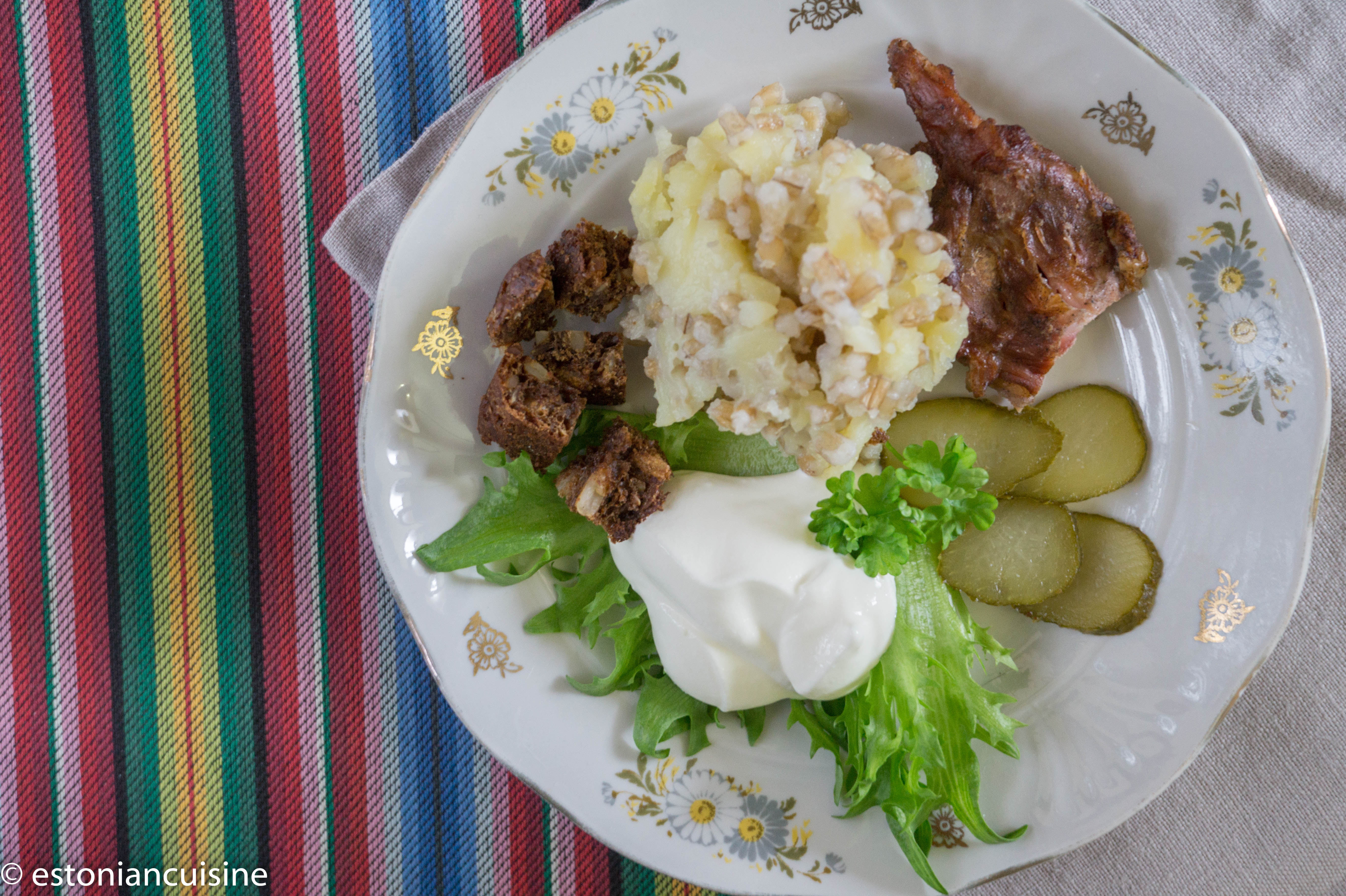 Estonian Potatoes and Groats Mash. Mulgipuder – Estonian Cuisine. Eesti ...
