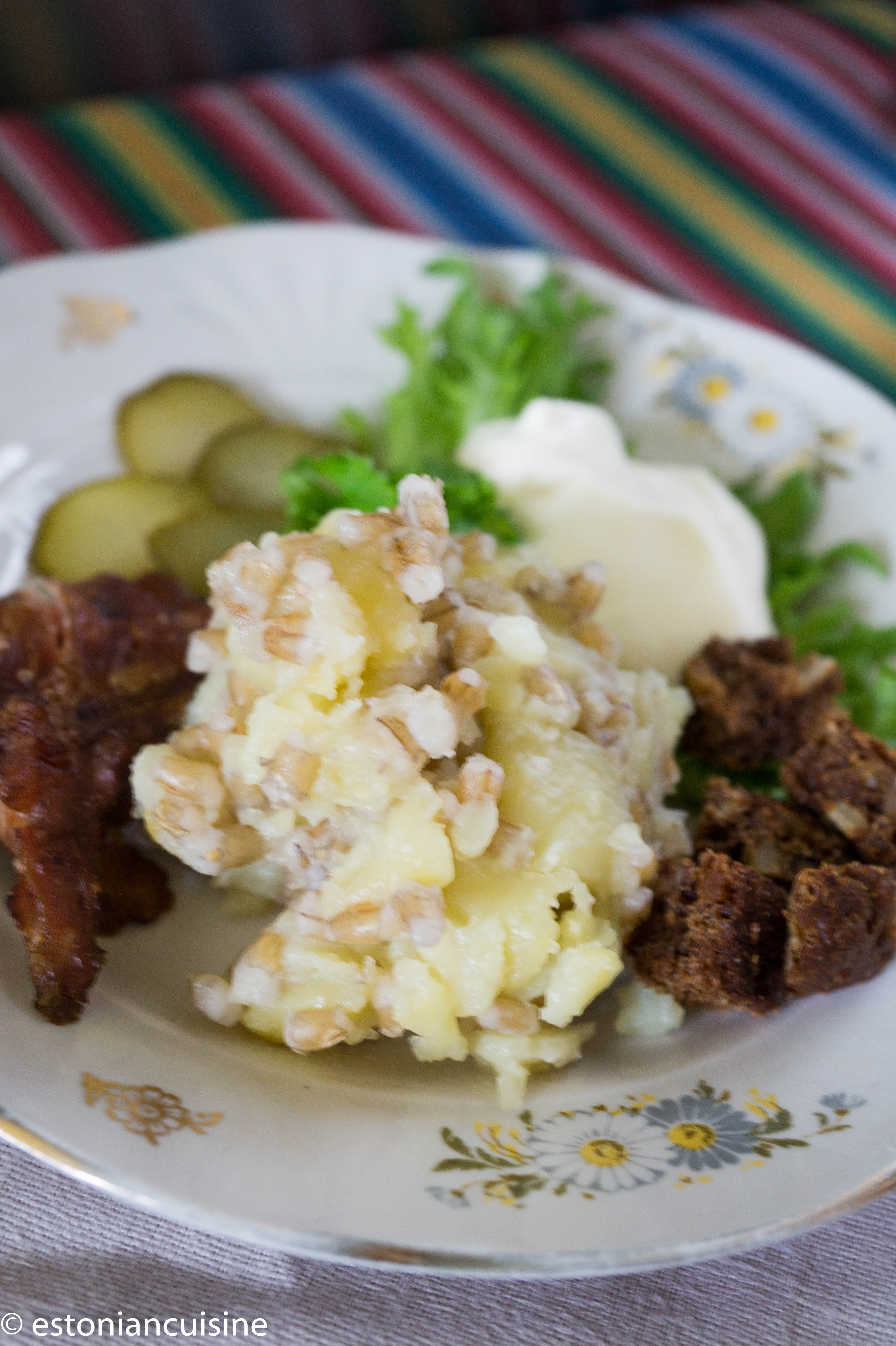 Estonian Potatoes and Groats Mash. Mulgipuder – Estonian Cuisine. Eesti ...