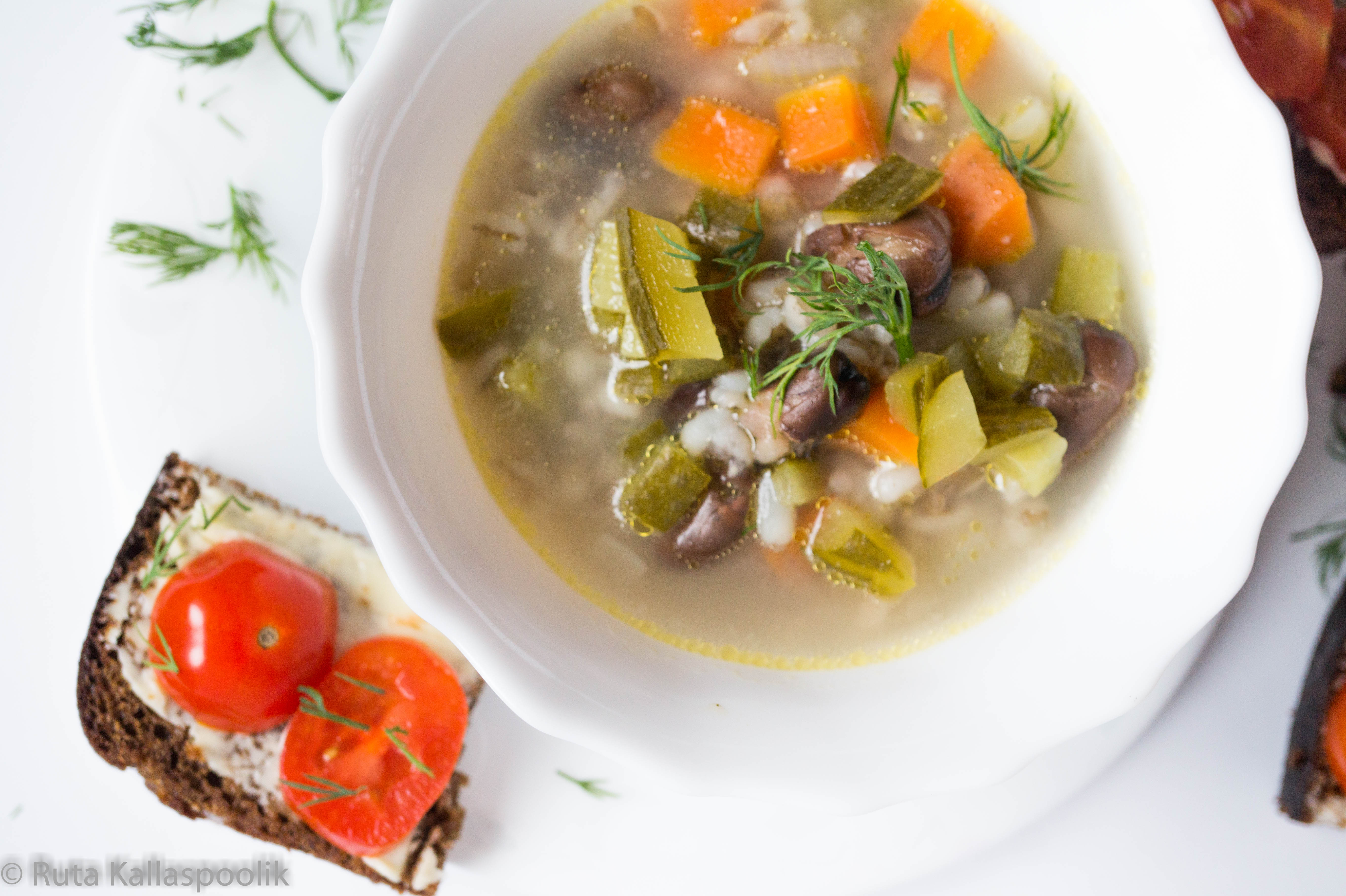 Broad Bean Soup. Kõrtsisupp – Estonian Cuisine. Eesti Toit.