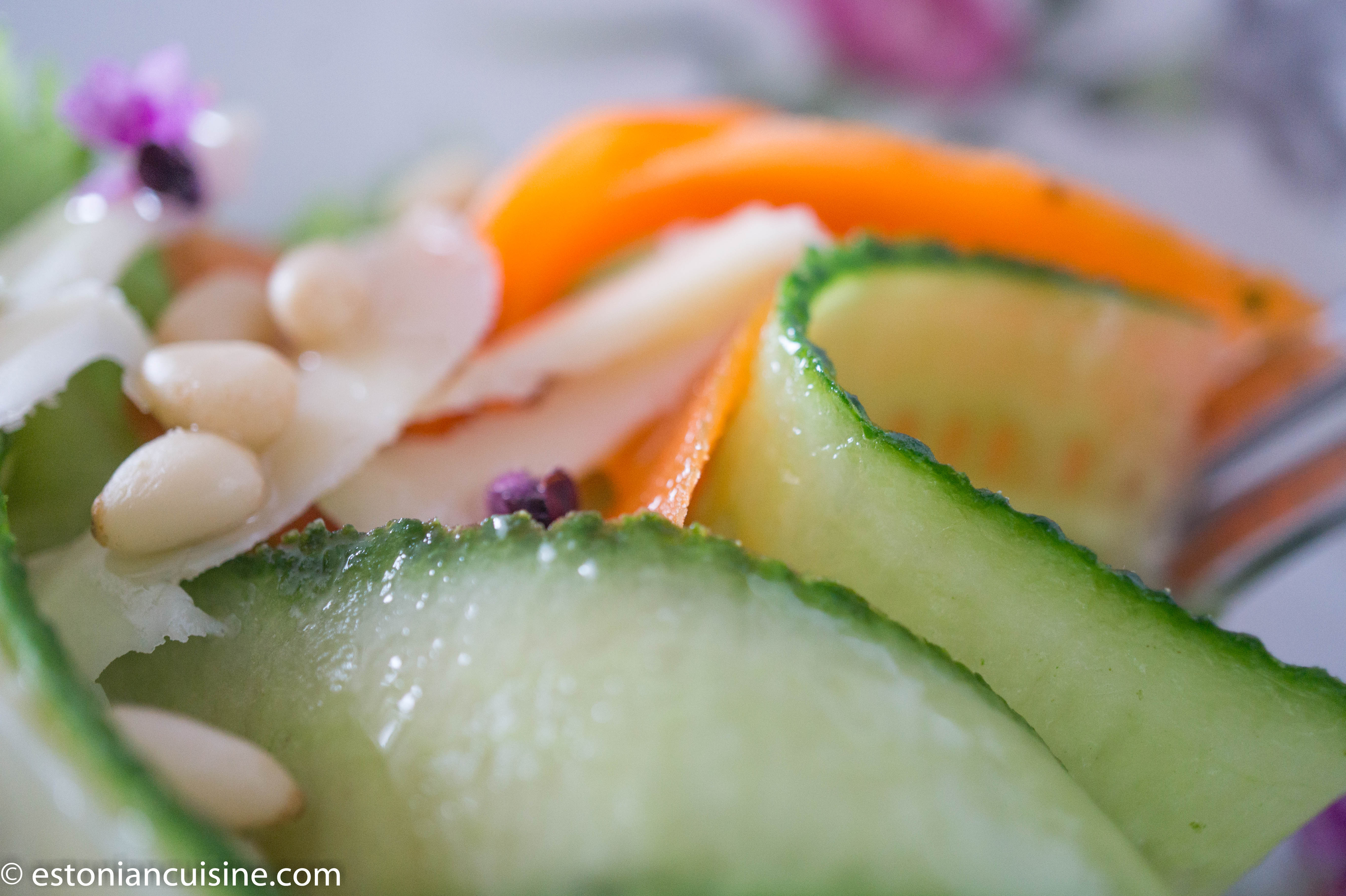 Crispy Vegetable Stripes Salad. Ribasalat köögiviljadest – Estonian ...